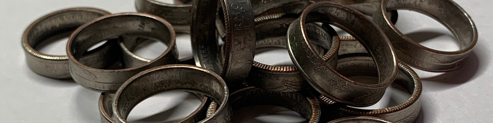 Handmade Quarter Coin Rings Silver States and by TheCoinRingMaker