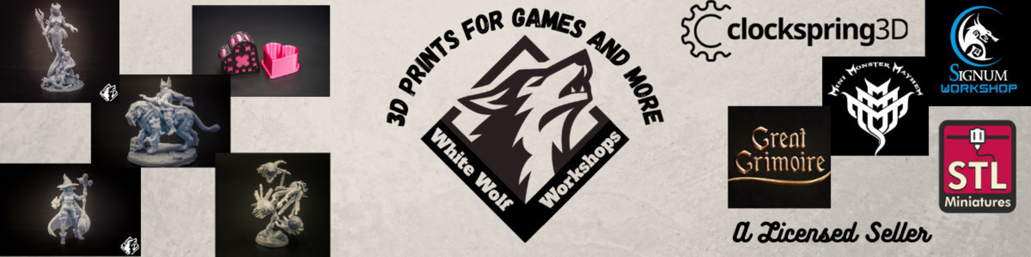 White Wolf Workshops 3D Prints for Games by WhiteWolfWorkshops