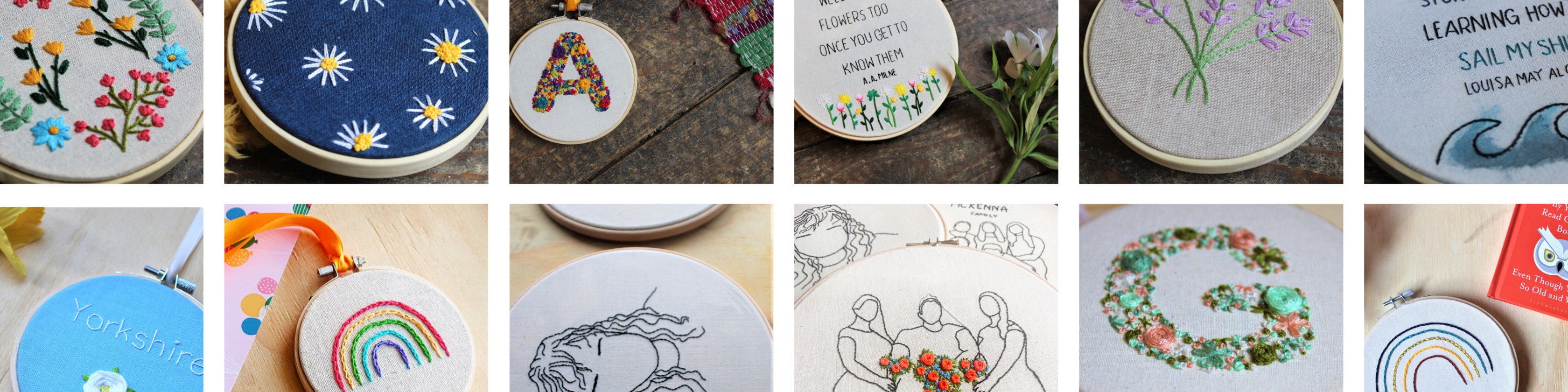 Personalised hand stitched decor for all the by StitchByName