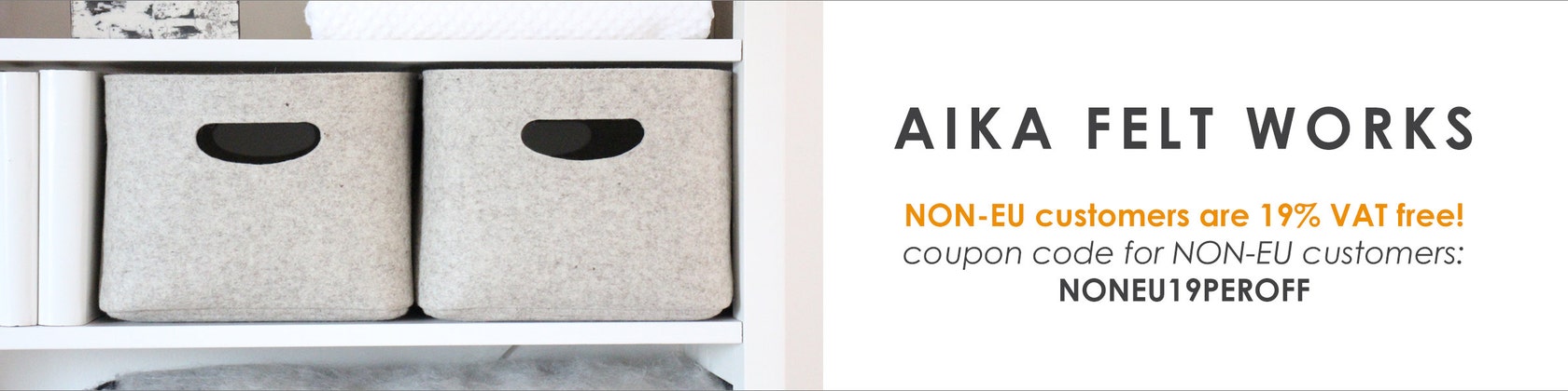 Functional wool felt items handmade in Finland by aikafeltworks