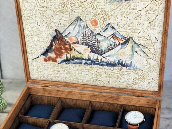 Handmade Watch Boxes Custom Engravings Wood by ButtonsAndPearl