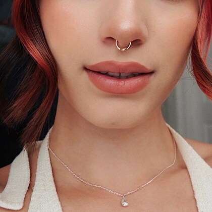 Septum Nose Toe Belly Earring Ring Handmade Gold by ZahavJewelry