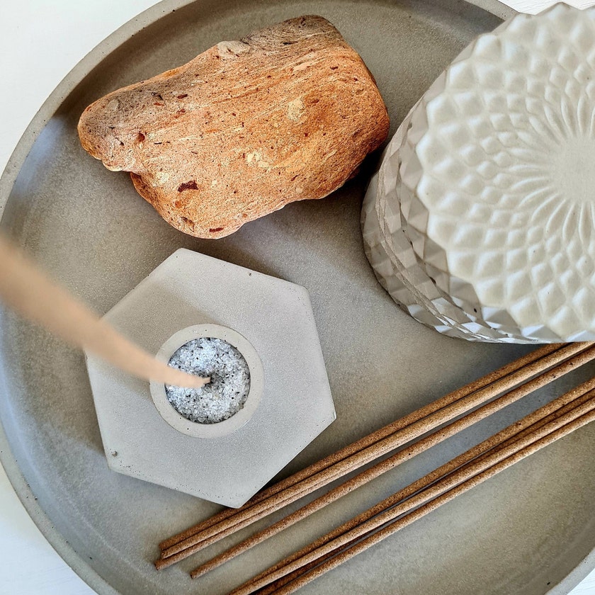 Handmade concrete home decor and unique by RebelsCraftCreations