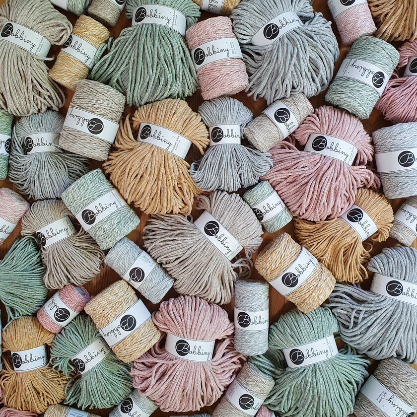 Premium macrame/crochet/knitting cords. Tag bobbiny by Bobbiny
