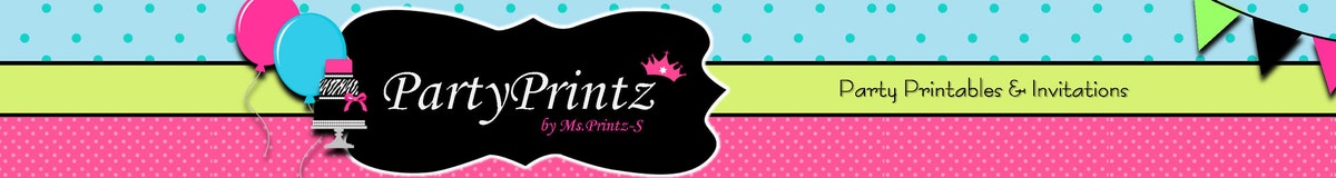 Custom Printable Party Decorations & Invitations by PartyPrintz