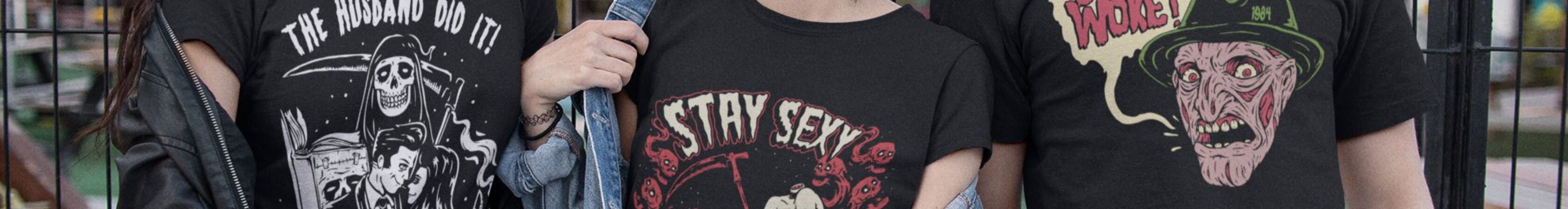 Vintage Spooky Horror And True Crime Designs by MurderApparel
