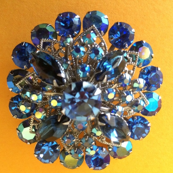 Large Clear Rhinestone Necklace and Clip on Earring Set Signed SAR D ...