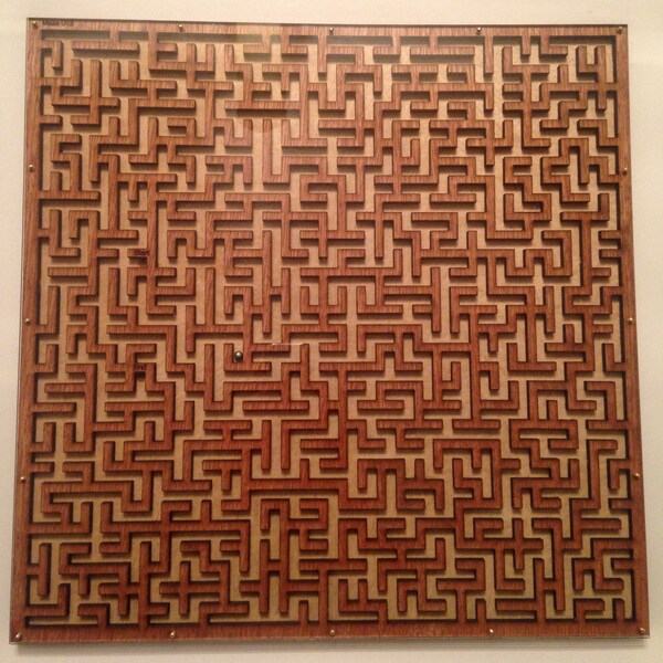Wooden Maze 2 Sided, 1 Maze Square Style 3 Inch Sq - Etsy