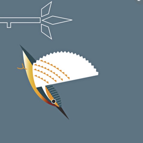 Vintage Otto Grunert Bird of Paradise Serving Bowl - Etsy