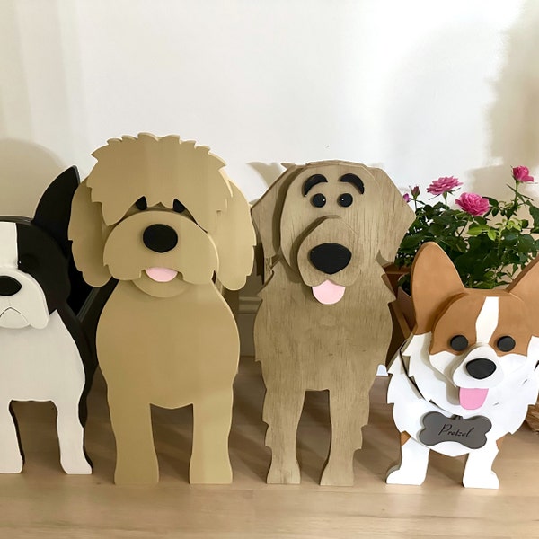 Corgi Wooden Flower Planter Box Made in West Virginia - Etsy