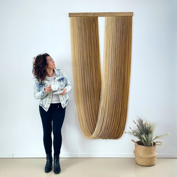 Rope Art Modern Boho Wall Rope Home Decoration Rope Fringles Minimalist ...