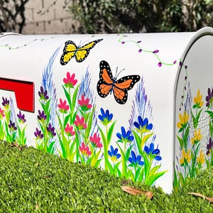 Jumbo Mailbox Custom Hand Painted, Handmade, Black Steel Metal Extra ...