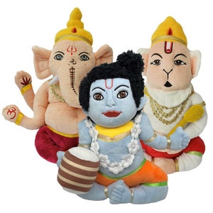 Handmade Plush Ganesh Toy, 9.5-inch Hindu Deity Plush Toy Diwali Gift ...