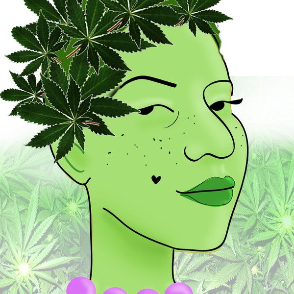 Gold and Pink Marijuana Cone Wrap Joint Spliff Pre Roll Cannabis Hippie ...