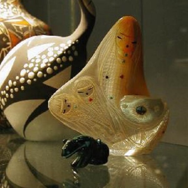 Large Three-feather Arrowhead Pendant by Duran Gasper, Zuni - Etsy
