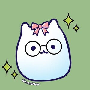 Cat Dance Emote Rave Cat Emote White Cat Blob Cute Kawaii Chibi - Etsy