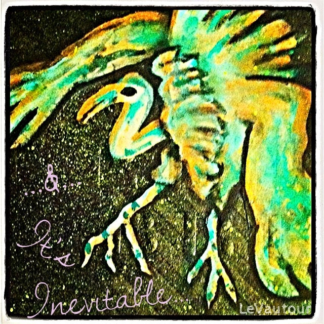 Art & Collectibles Paint & Canvas Horror-Dennis Original mixed-media ...