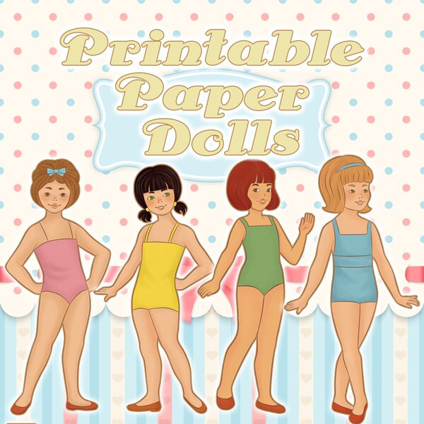 Spark Creativity Printable Paper Doll Craft Kit for Kids and Toddlers ...
