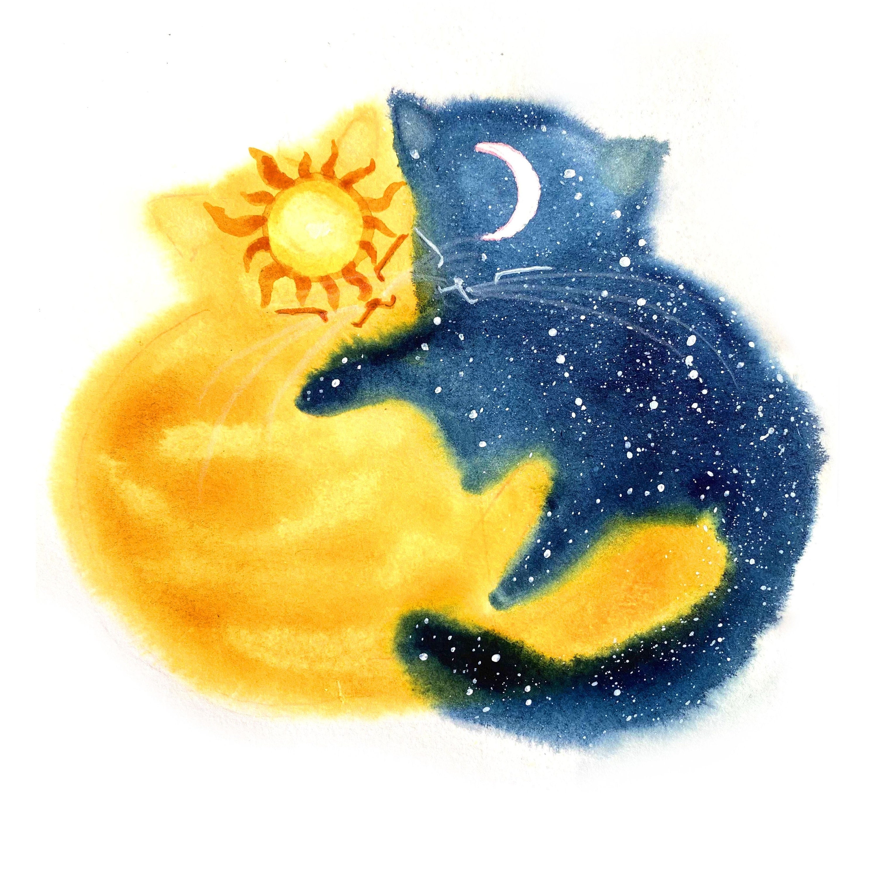 Home Decor Wall Decor Home & Living Aurora Borealis Northern Lights Cat ...