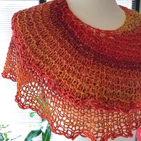 PDF Pattern Knit Shawl, Scottish Highlander Shawl Hand Knitting Pattern ...