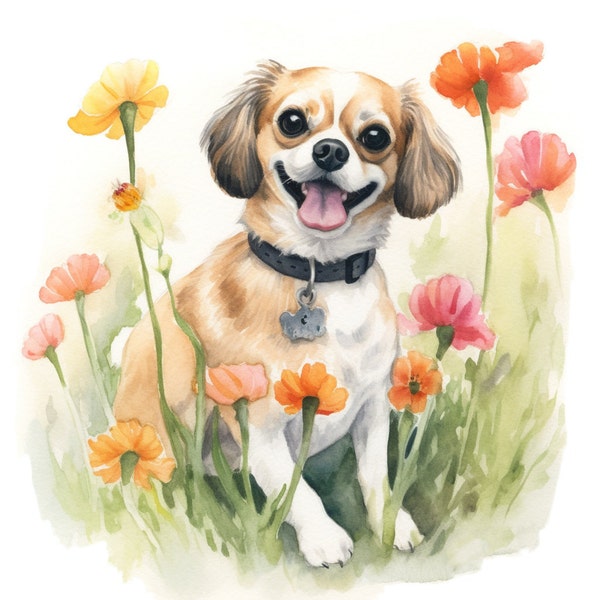 Pet Portrait Custom MULTI Pet Portrait Pet Painting Multi Dog Portrait ...