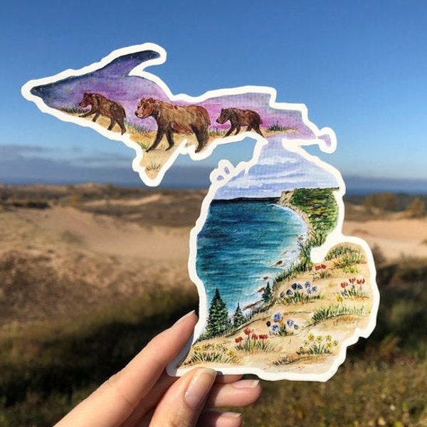 Michigan Vinyl Sticker Michigan State Decal Michigan Car Decal Home ...