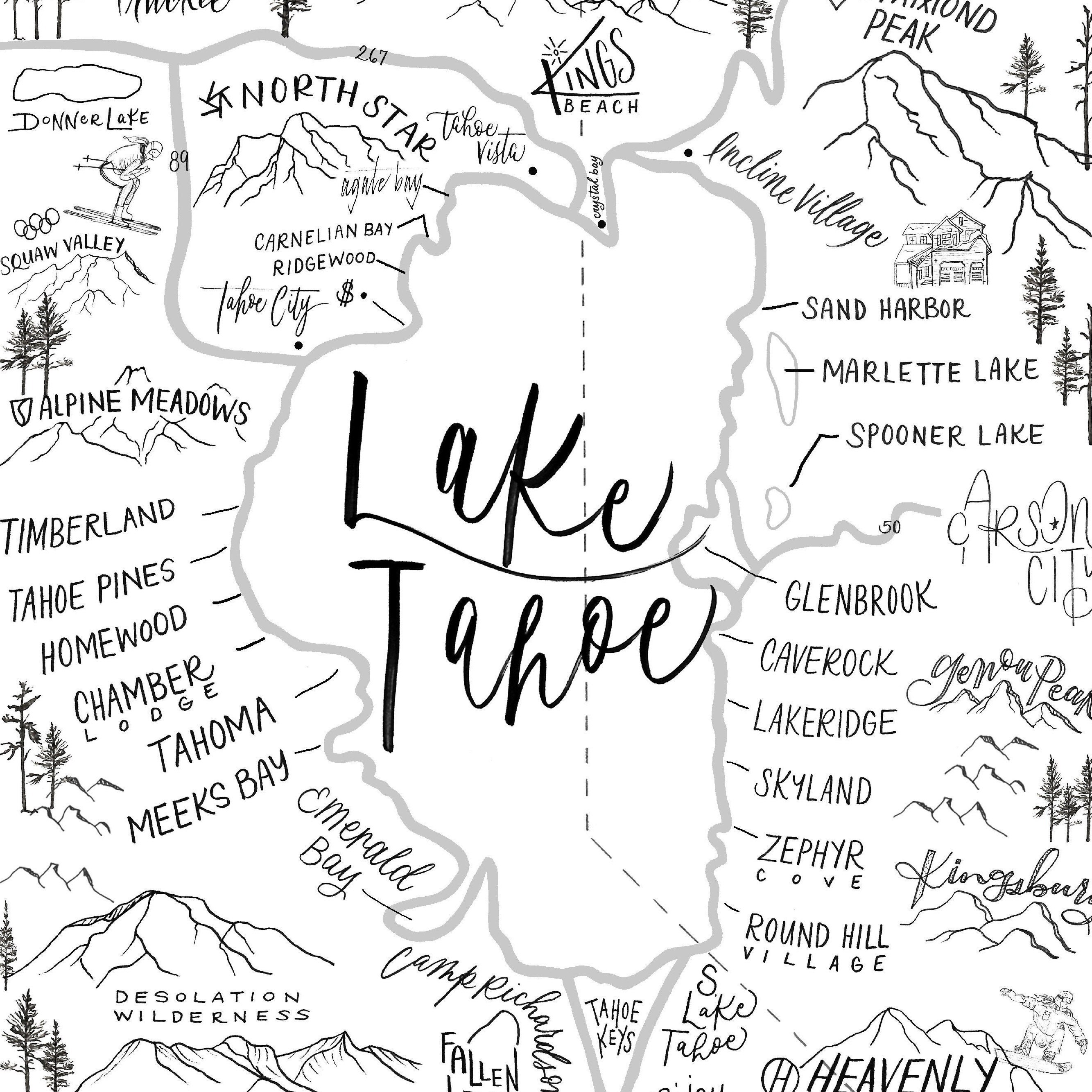 Unique Hand-Lettered City Map Prints Calligraphy by tcalligrapher