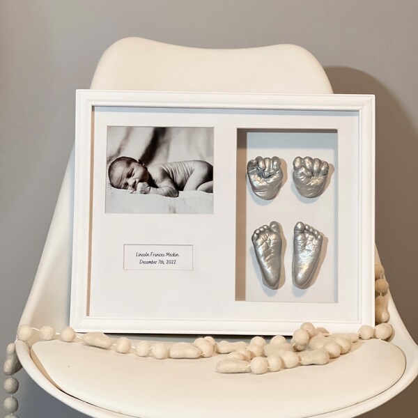3D Baby Hands and Feet Mould Casting Kit WITH FRAME Baby Shower Gift ...