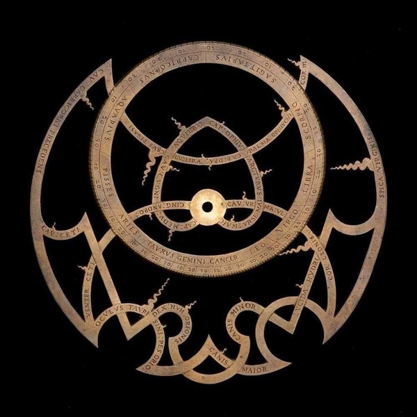 Renaissance Universal Astrolabe, Astronomical Decoration, Astrological ...