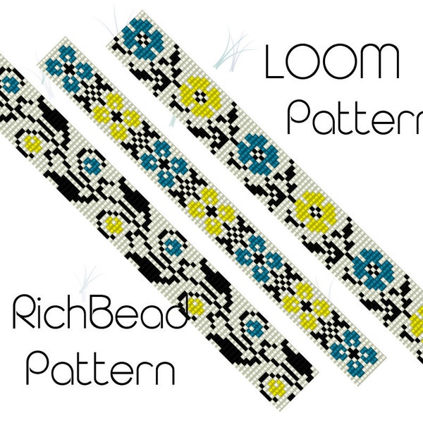 Narrow Bead Loom Bracelet Patterns Simple Beading Loom Patterns for ...