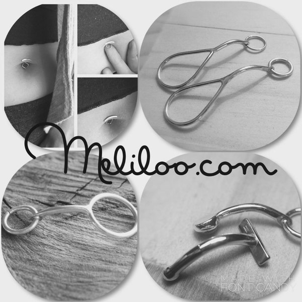 Adore Ball-ping and Plug Belly Button Barbell Minimal Floating Piercing ...