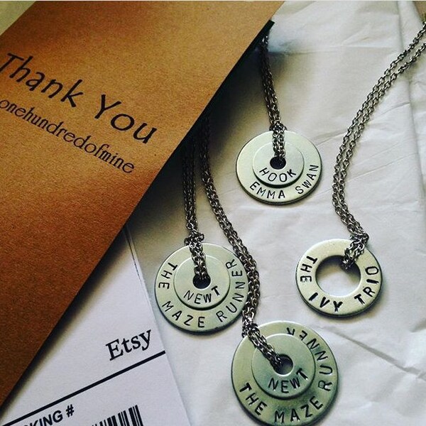 The Maze Runner Hand Stamped Washer Necklace on Chain the Maze Runner ...