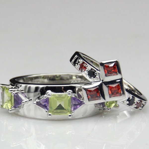 Byleth's Ring Natural Amythest and Pink Sapphire Fire Emblem Three ...