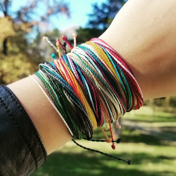 Multi Color Rope Bracelet, Pick Your Colors, Surfer Bracelet ...