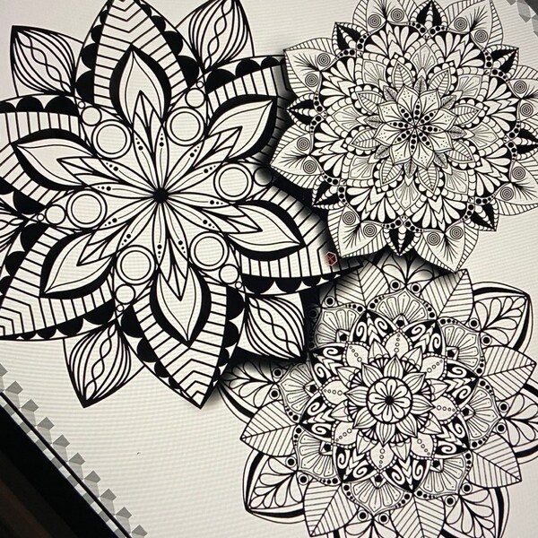 Zentangle Flower - Etsy