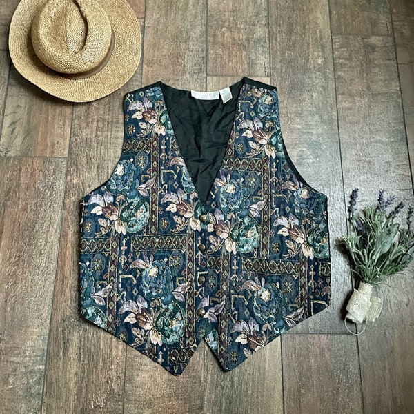 90s Modern Vest,animal Print 90s Vest, Vintage 1990s Vest, Art Deco ...