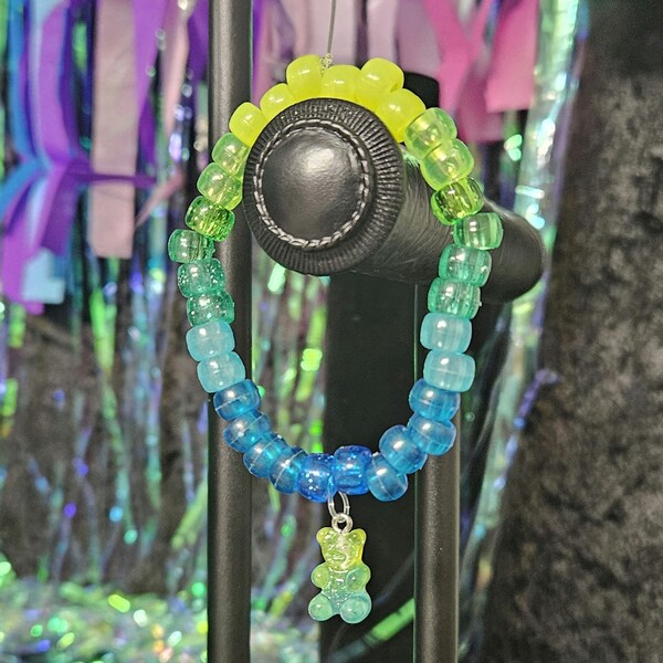 Starry GITD Kandi Rave Bracelet Rawr XD - Etsy Canada