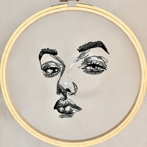 Body Study Hand Embroidery on Tulle - Etsy