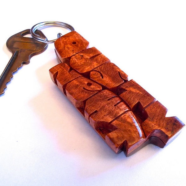 Custom Jumbo Wood Name Keychain, Carved to Order - Etsy