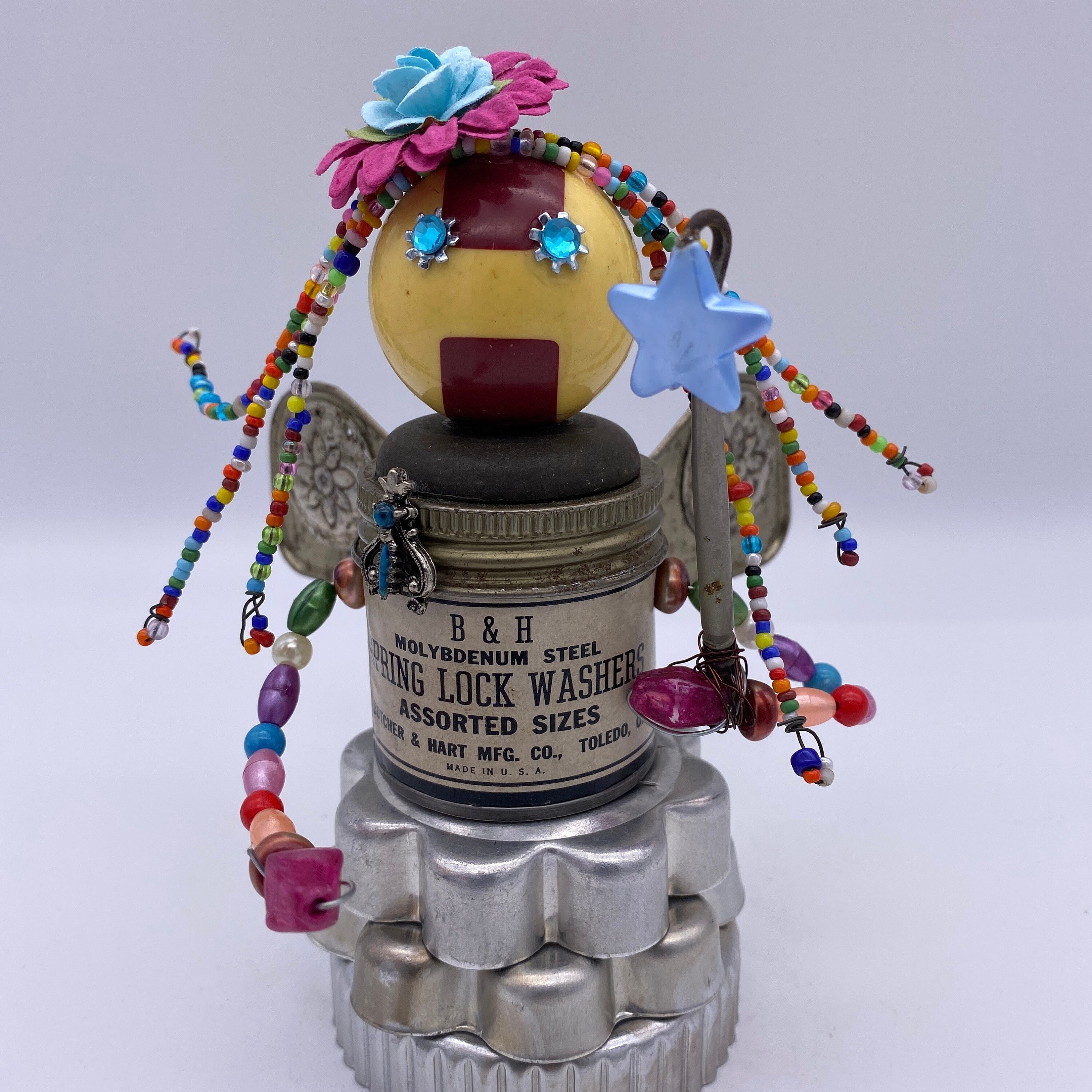 Assemblage ArtSteampunk Purrrfect Kitty Tin Body Bot Figurines & Knick ...
