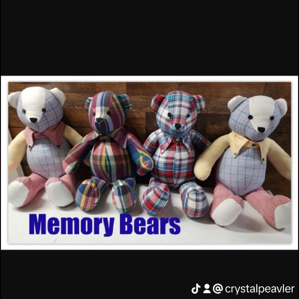 Memory Bears Made With Loved Ones Clothing - Etsy