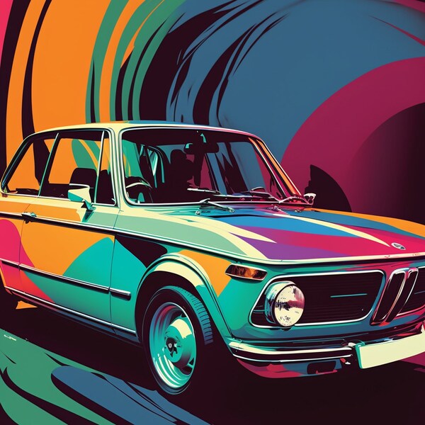 Vintage Mini Cooper Pop Art - Etsy UK