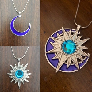 Sterling Silver Bright Finish Twitches Miranda Sun/moon Pendant ...