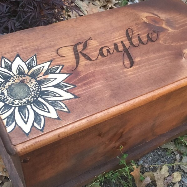 Sunflower Toy Box, Toy Chest, Storage, Hope Chest - Etsy