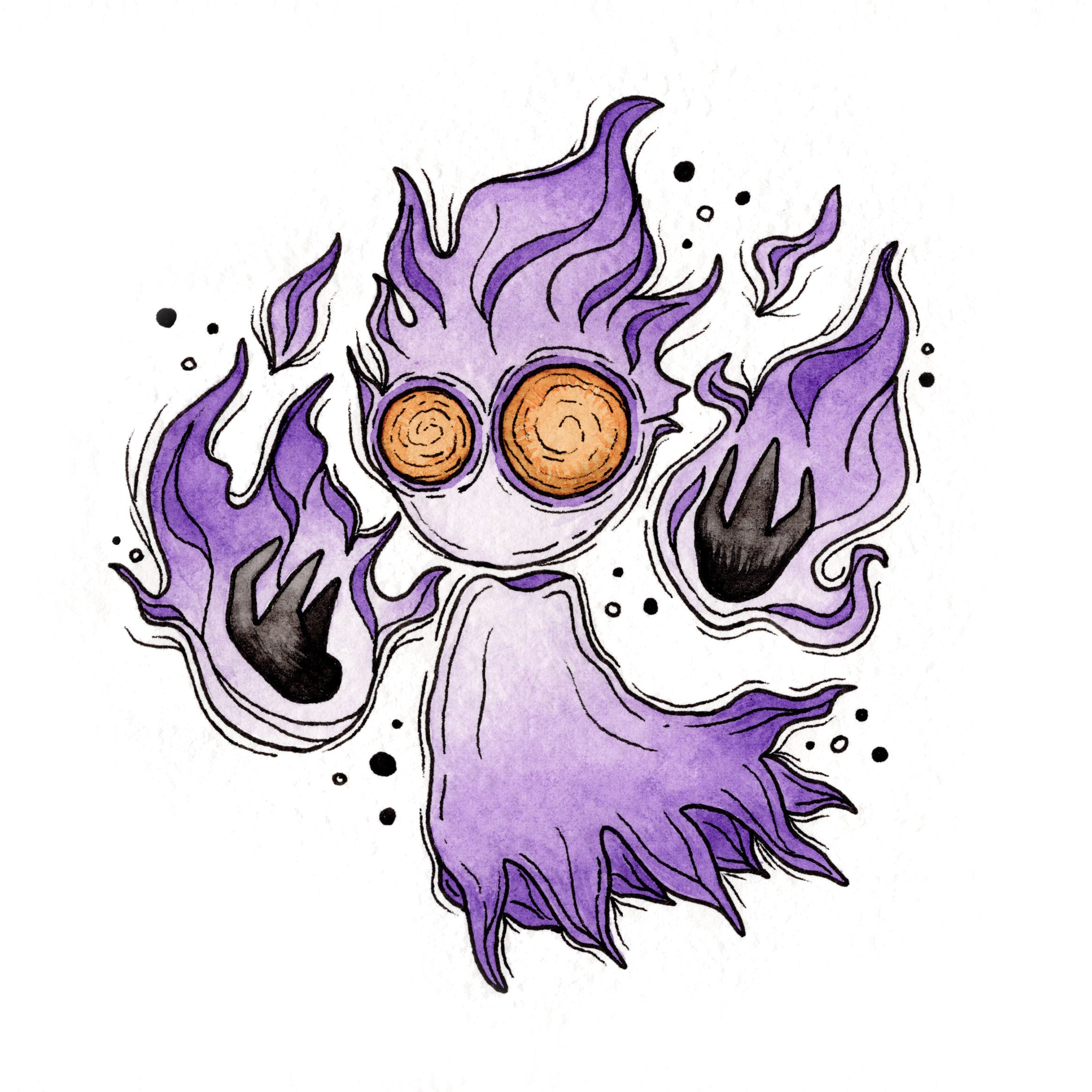 A5 Watercolour Artwork Original Painting Human Vampire Bat Art ...