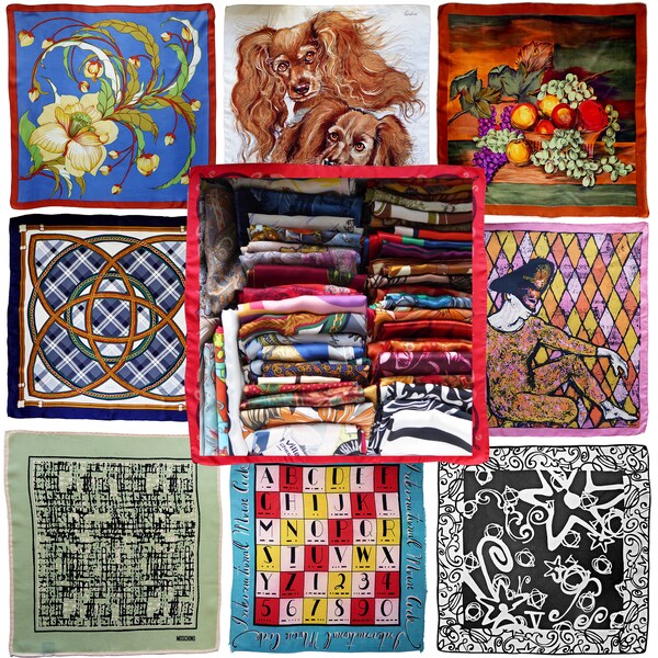 Four Flag Vintage Handkerchief Original Fifties Souvenir Handkerchief ...