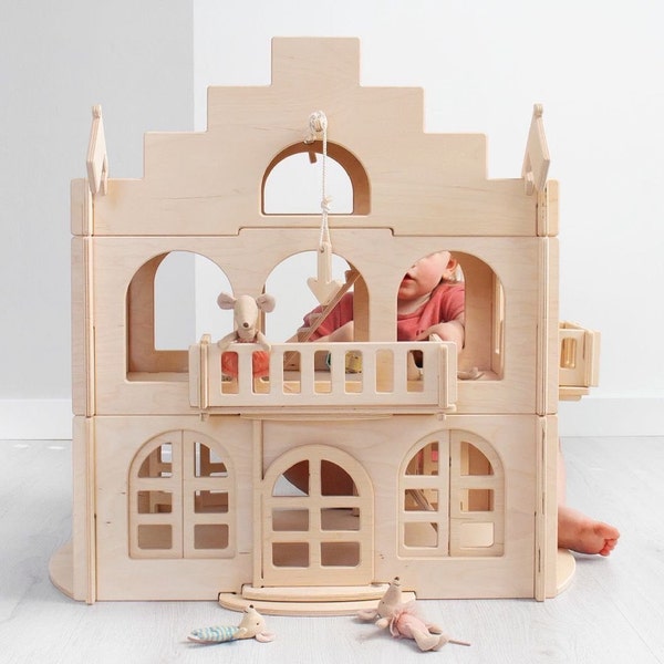 Enchanting Wooden Toy Castle Playhouse Sustainable, Easy-to-assemble ...