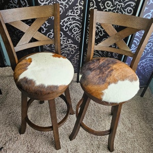 Cowhide Bar Stools, Western Furniture, Kitchen Chair, Leather Stool ...