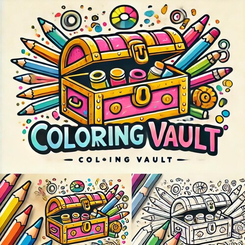 ColoringVault - Etsy