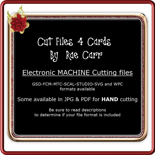 492 Fancy Folded Card Cutting File multiple MACHINE Formats - Etsy